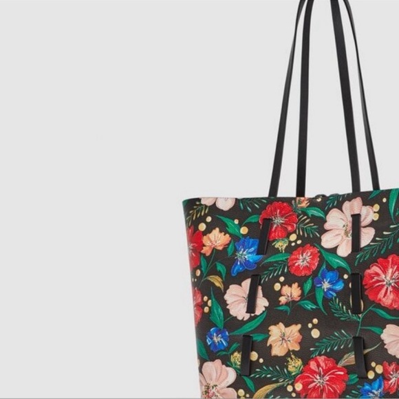 Zara | Bags | Zara Reversible Floral Print Tote Bag | Poshmark